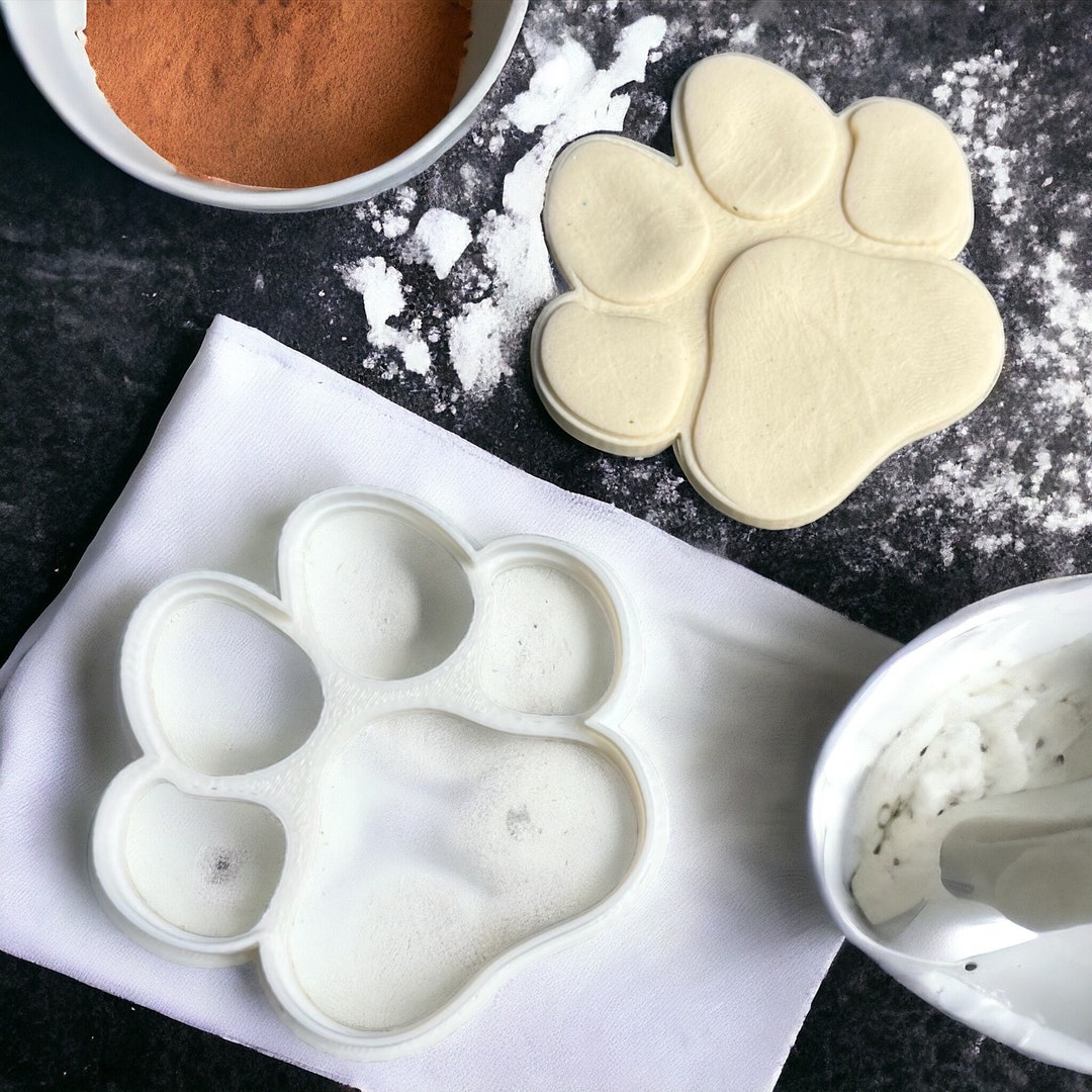 Paw Print Cookie Cutter, Dog Paw Cookie Cutter for Homemade Dog Treats ...