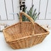 Vintage Sturdy Wicker Basket With Handle Decorative Wicker - Etsy
