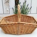 Vintage Sturdy Wicker Basket With Handle Decorative Wicker - Etsy