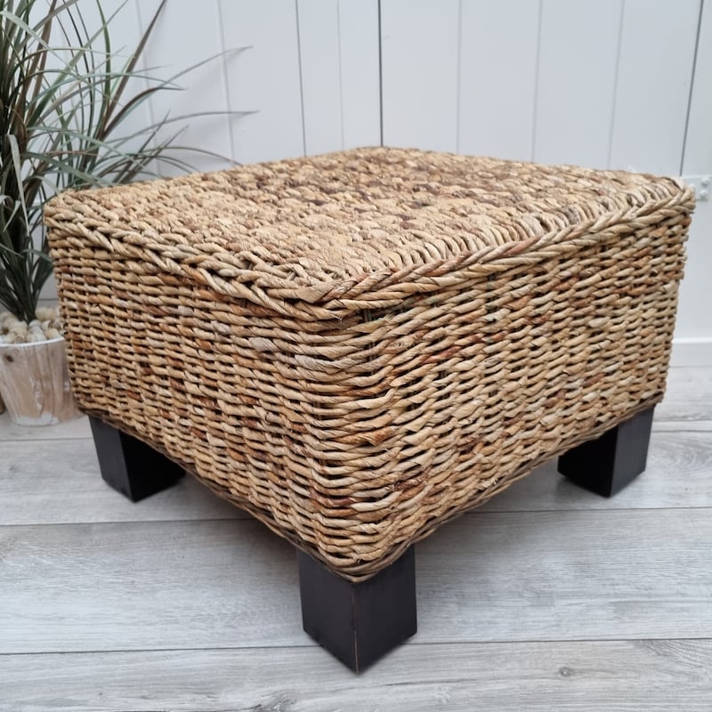 Rattan Footstool - Etsy