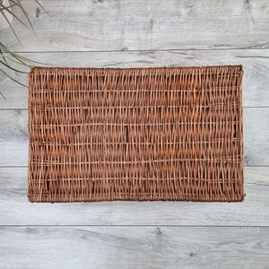 Large Rectangular Wicker Basket, Storage Basket, Sturdy Wicker Basket ...