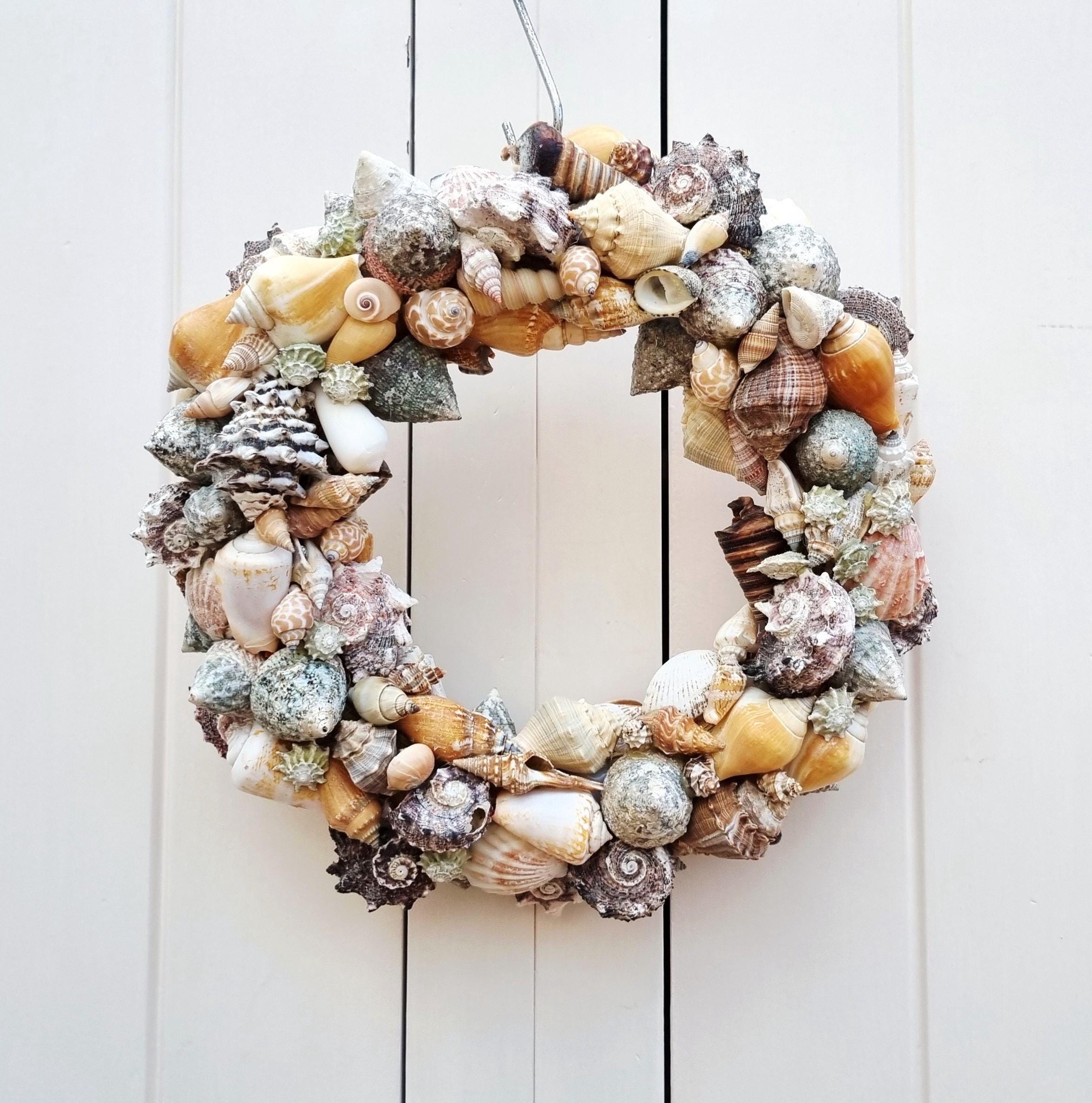Shell Wreath, Coastal Decor, Coastal Wreath, Beach Wreath, Beach House ...