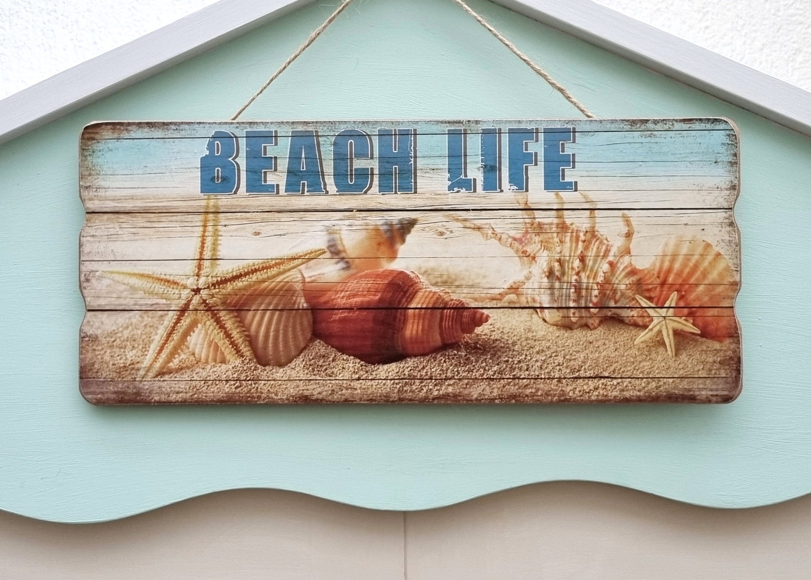 Coastal Wooden Sign Beach Life, Coastal Wall Decor, Beach House ...
