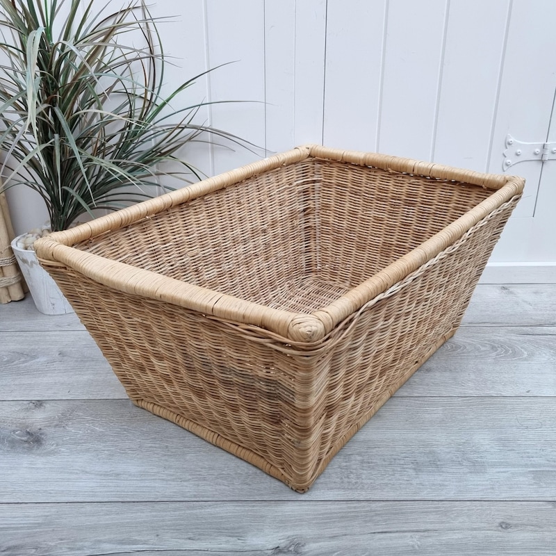 Large Wicker Basket - Etsy