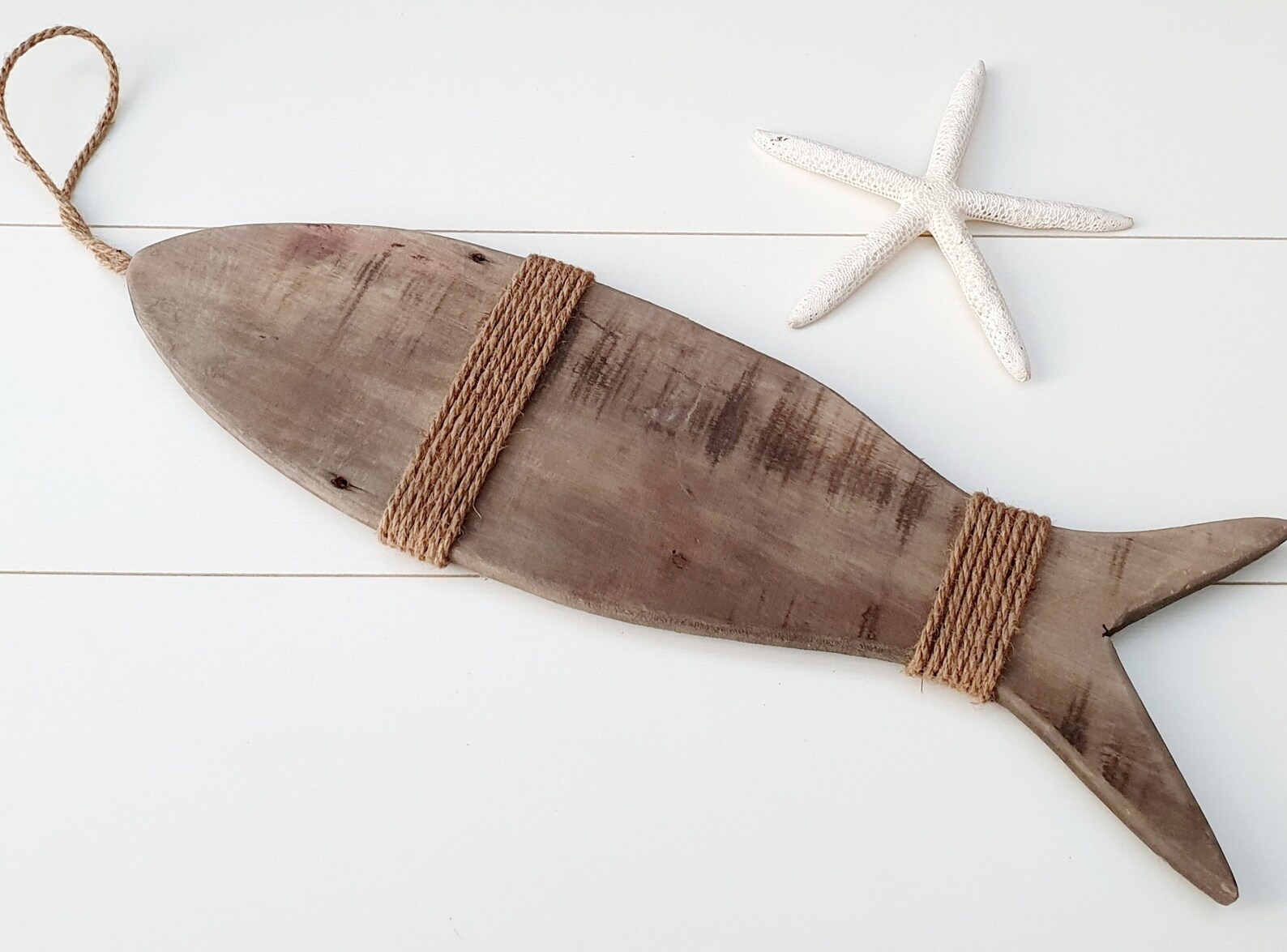 Large Wooden Fish Wall Art Coastal Wall Decor Coastal | Etsy