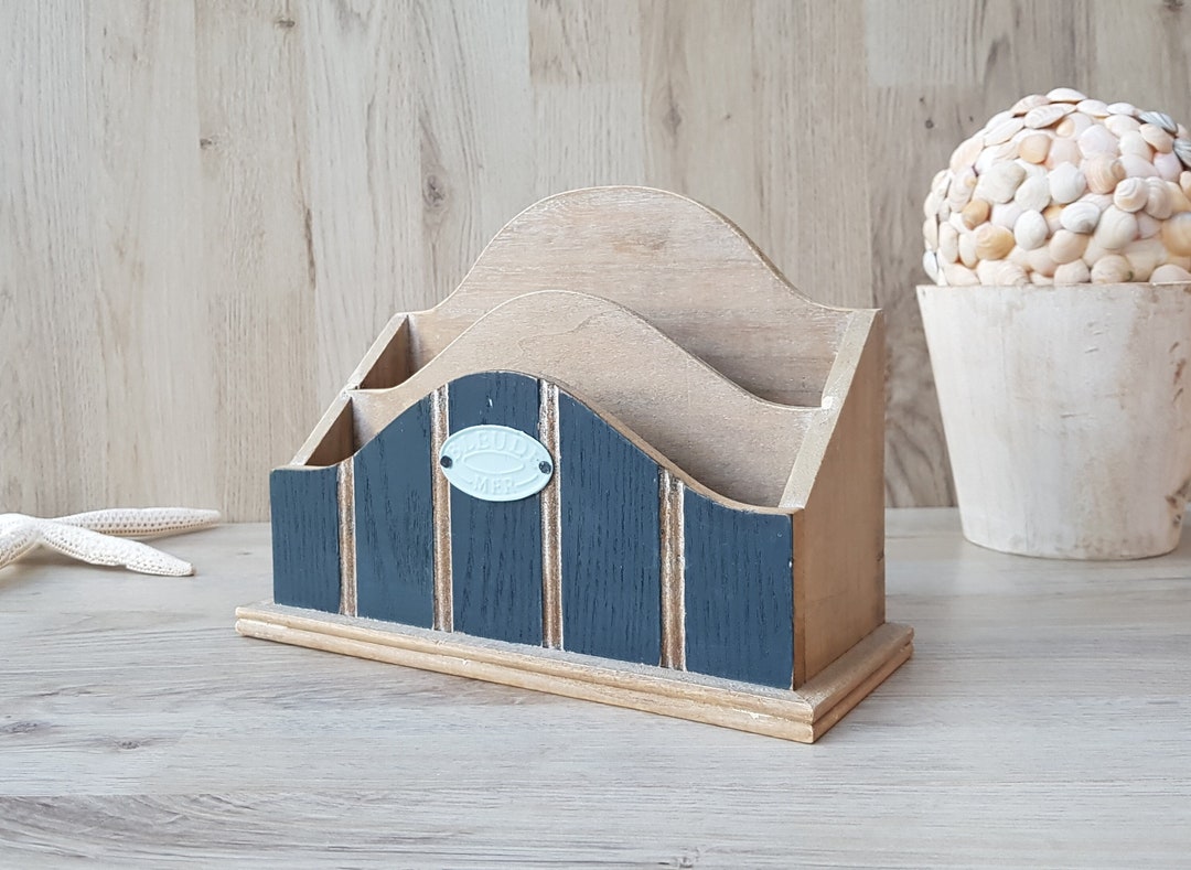 Vintage Letter Holder, Mail Holder, Wooden Post Stand, Letter Rack ...