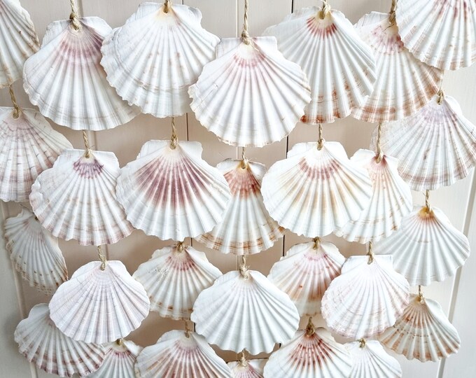 Shell Wall Decor, Coastal Wall Decor, Shell Wind Chime, Shell Art ...