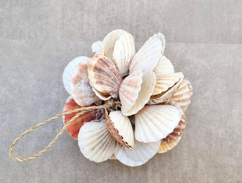 Flower Shell Ball Coastal Ornament Seashell Orb Beach - Etsy