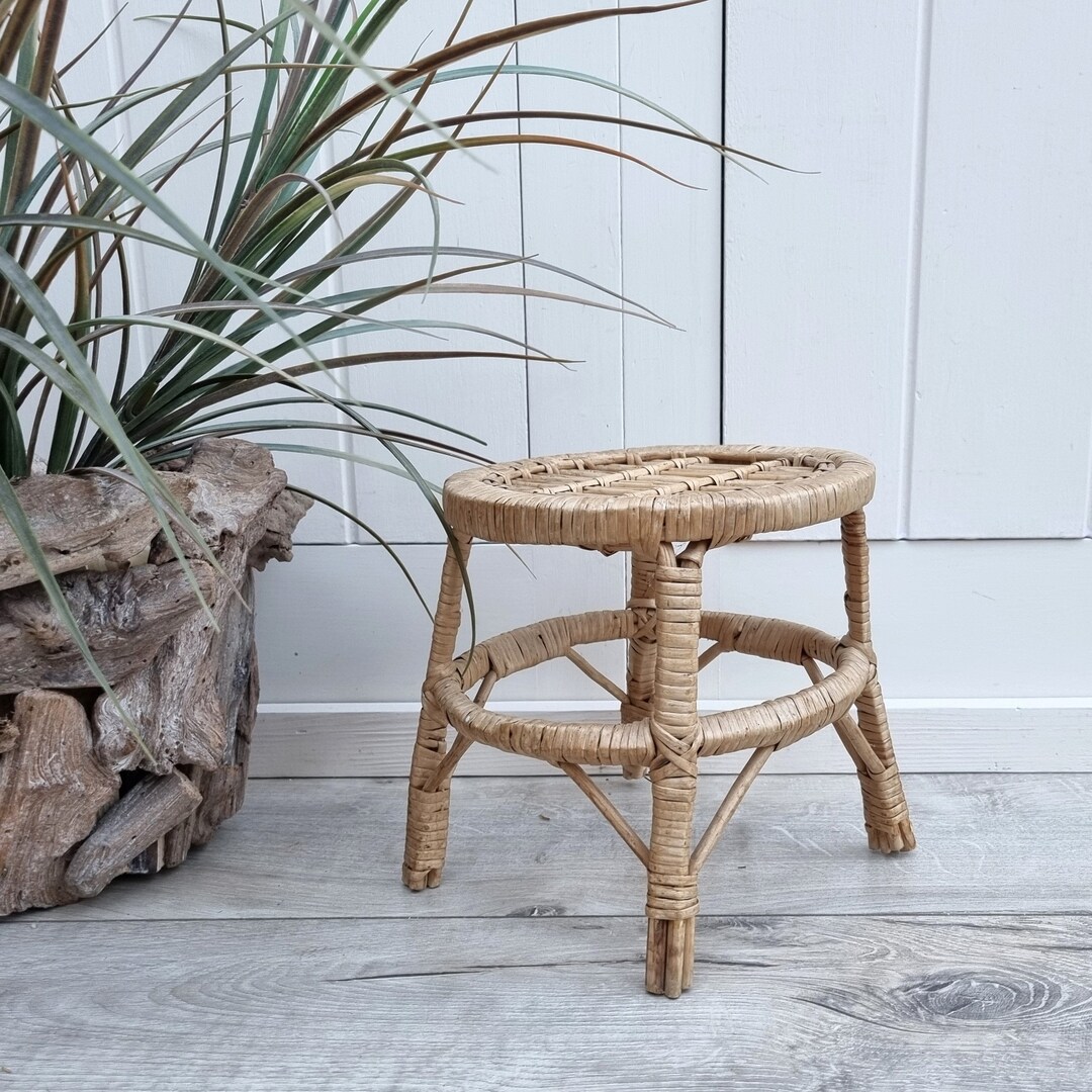 Bamboo Plant Table, Planter, Bamboo Plant Stand, Bamboo Stool, Coastal ...