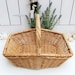 Vintage Sturdy Wicker Basket With Handle Decorative Wicker - Etsy