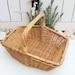 Vintage Sturdy Wicker Basket With Handle Decorative Wicker - Etsy
