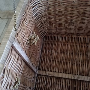 Large Square Wicker Basket, Lidded Wicker Basket, Wicker Trunk, Wicker ...