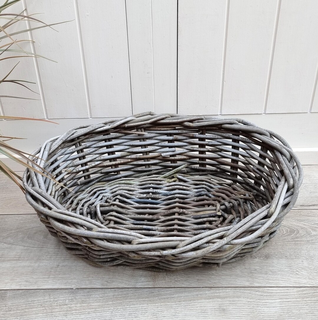 Vintage Wicker Dog Bed, Sturdy Rattan Pet Basket - Etsy