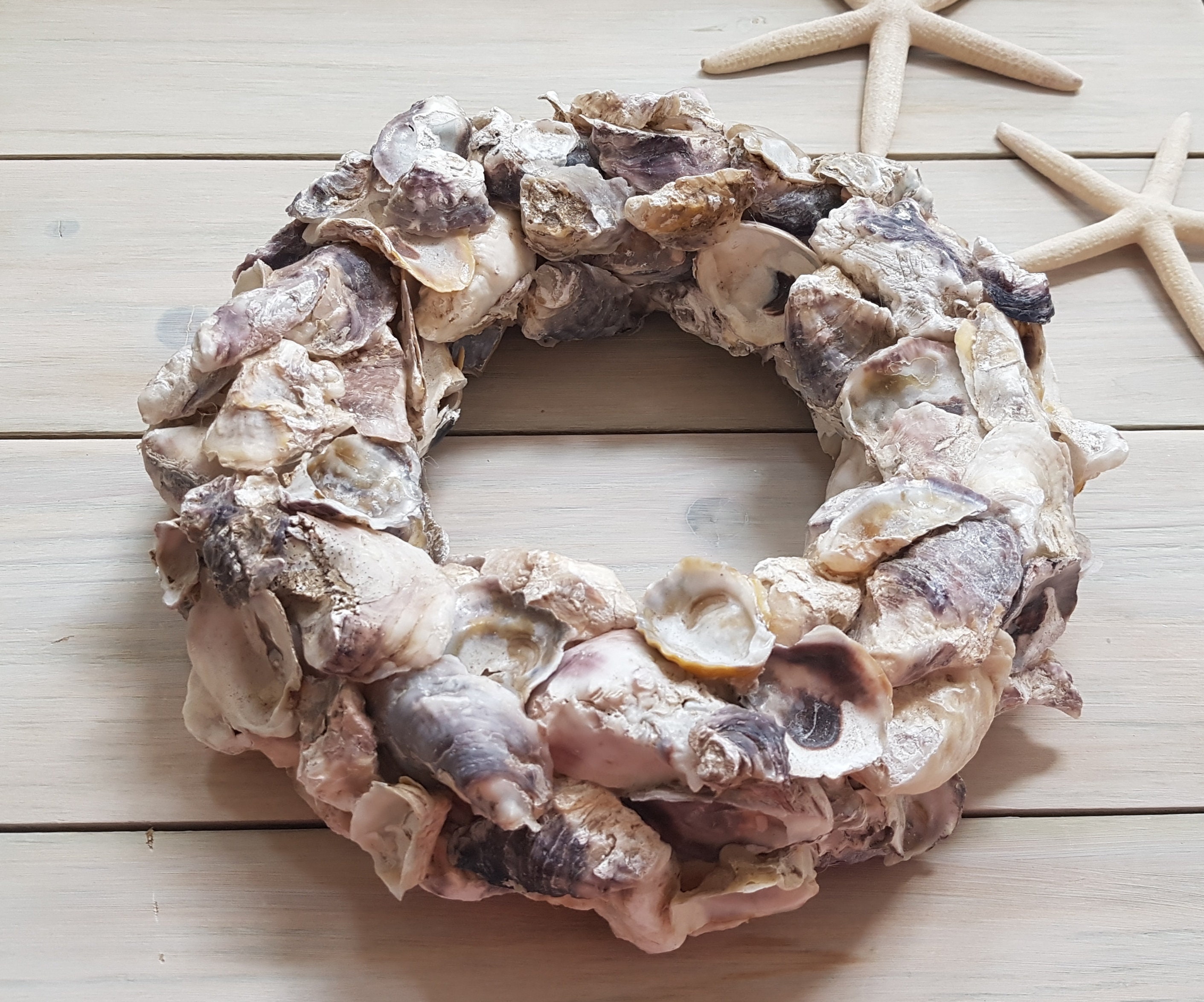 Oyster Shell Wreath Coastal Decor Coastal Wreath Beach - Etsy