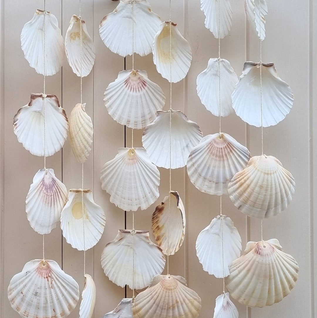 Shell Wall Decor, Coastal Wall Decor, Shell Wind Chime, Shell Art ...
