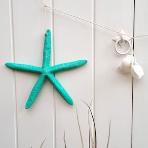 Coastal Garland, Starfish and White Shell Garland, Turquoise, Beach ...