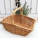 Vintage Sturdy Wicker Basket With Handle Decorative Wicker - Etsy