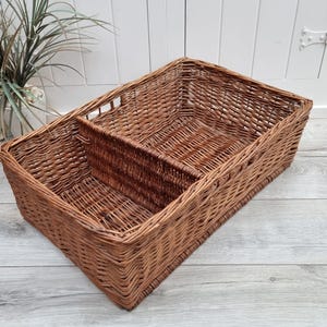 Large Rectangular Wicker Basket, Storage Basket, Sturdy Wicker Basket ...