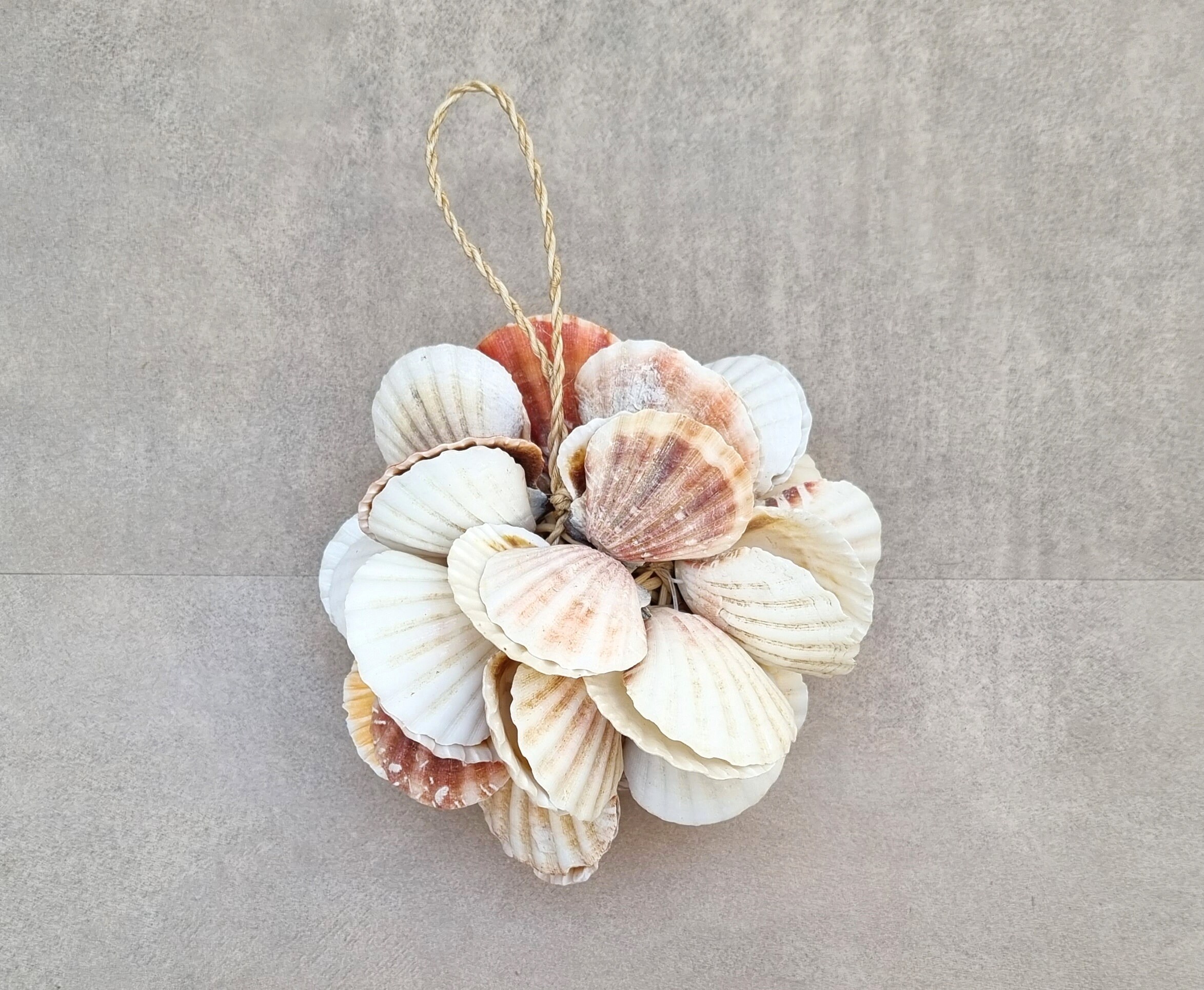 Flower Shell Ball Coastal Ornament Seashell Orb Beach - Etsy