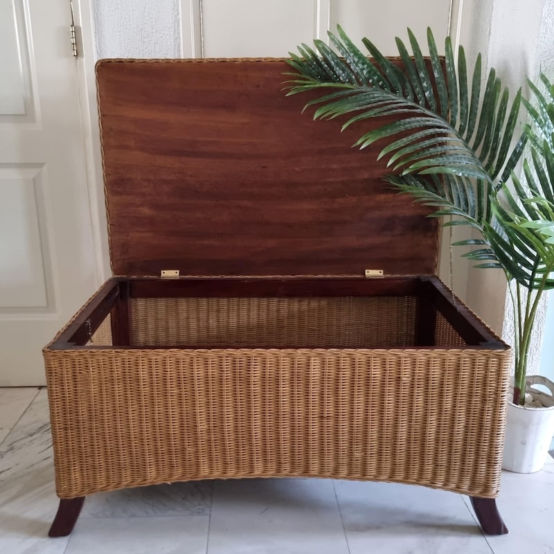 Wicker Blanket Chest - Etsy