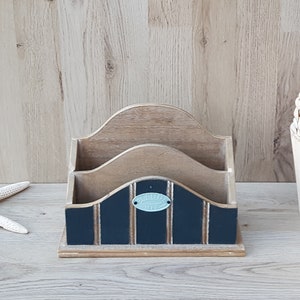 Vintage Letter Holder, Mail Holder, Wooden Post Stand, Letter Rack ...