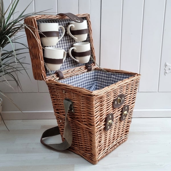 Wicker Picnic Basket - Etsy