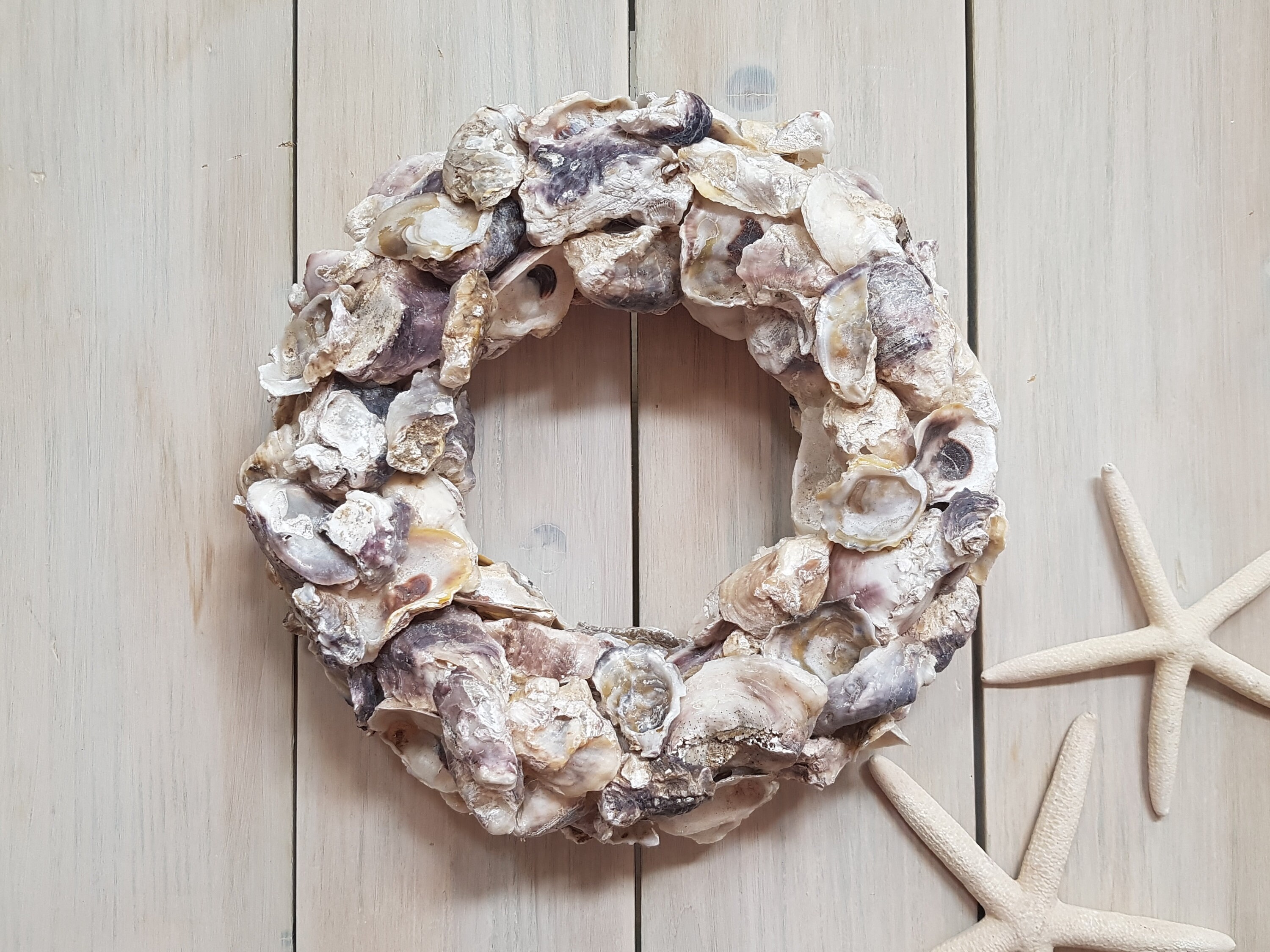 Oyster Shell Wreath Coastal Decor Coastal Wreath Beach - Etsy