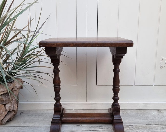 Wooden Side Table, Turned Legs Side Table, Plant Table, Lamp Table, End ...