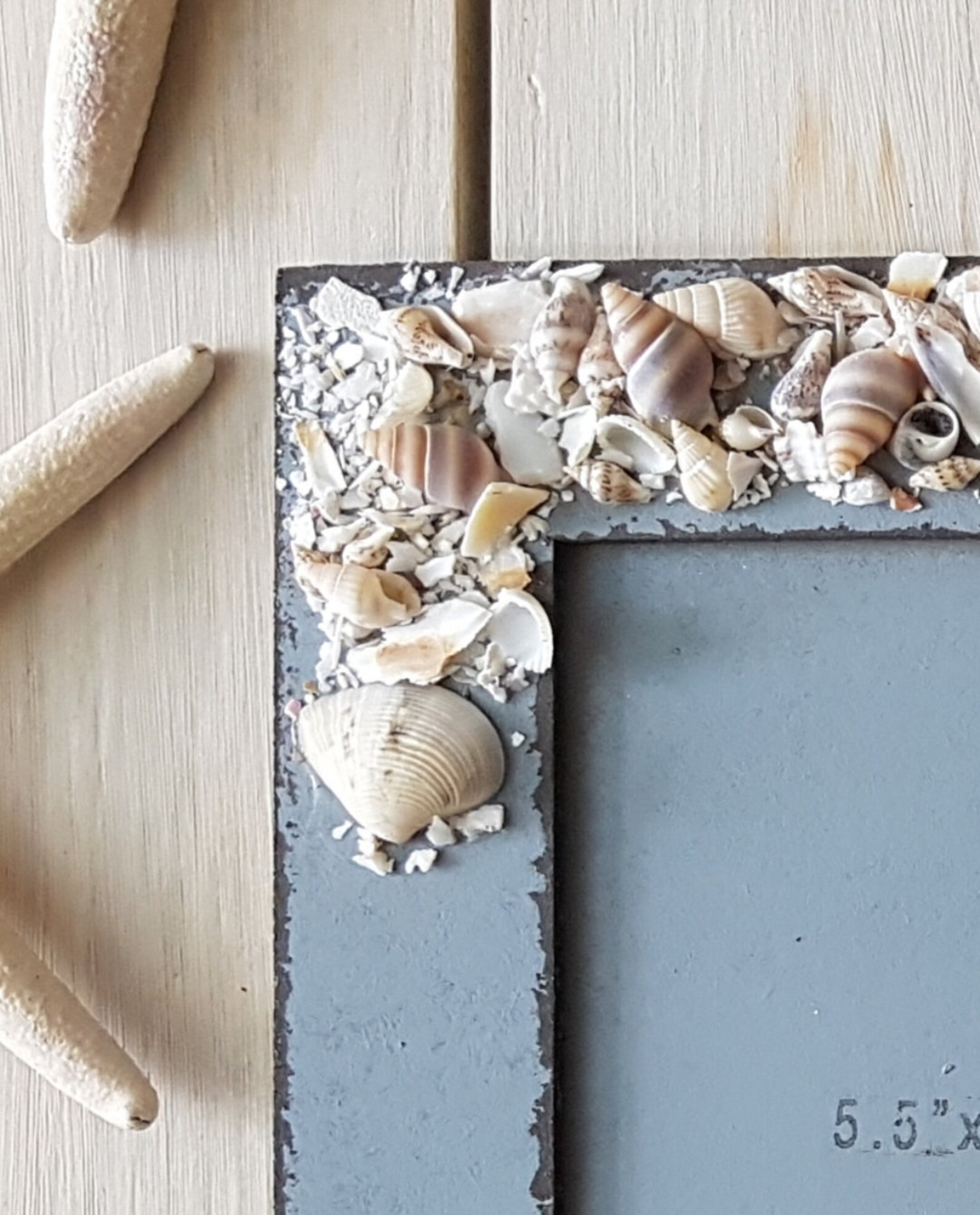 Set of 2 Vintage Coastal Photo Frames, Seashells, Coastal Decor, Beach ...