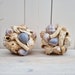 Set of 2 Shell Balls Shell Art Shell Orb Driftwood Beach - Etsy