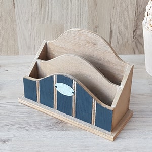 Vintage Letter Holder, Mail Holder, Wooden Post Stand, Letter Rack ...