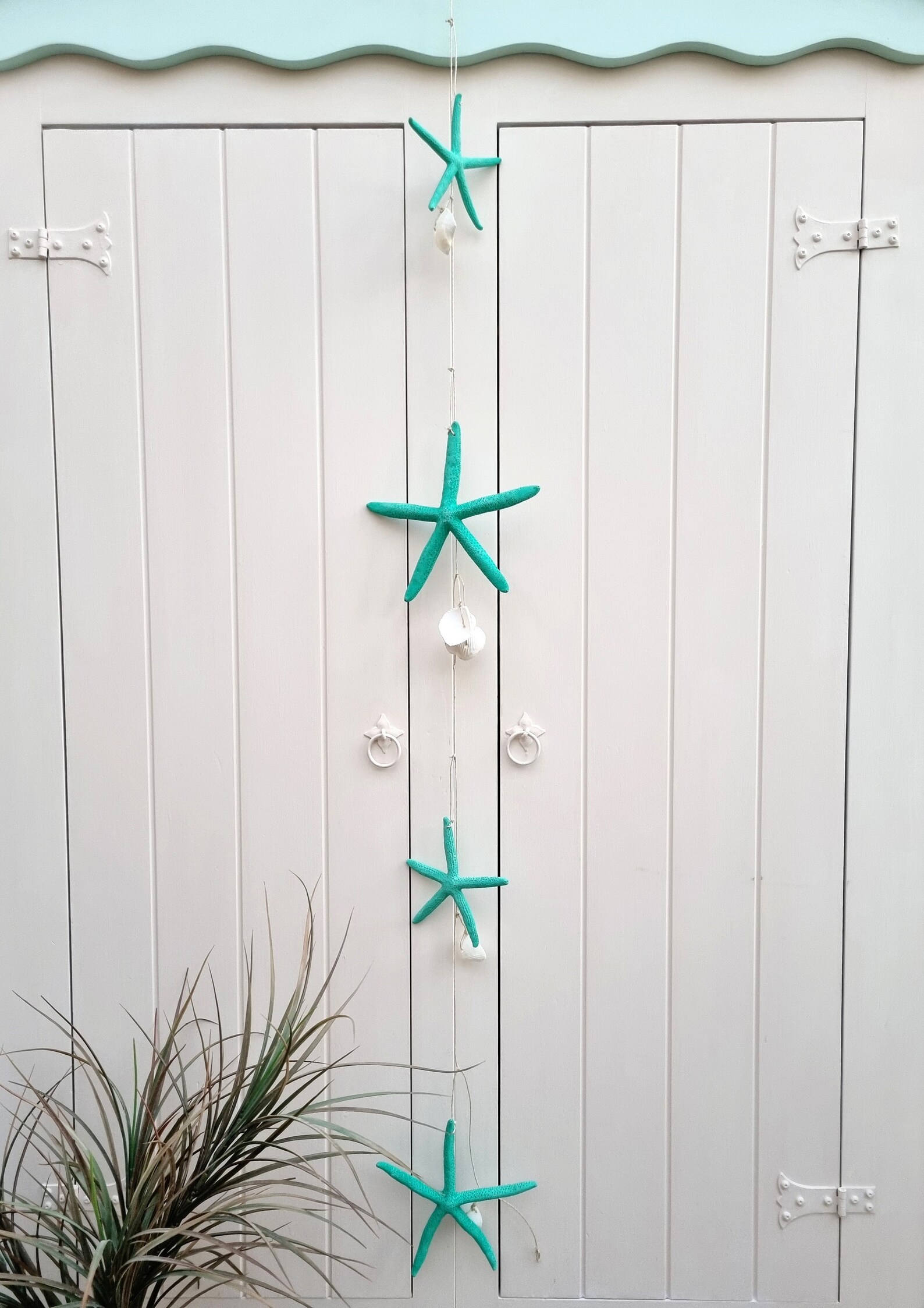 Coastal Garland Starfish and White Shell Garland Turquoise - Etsy