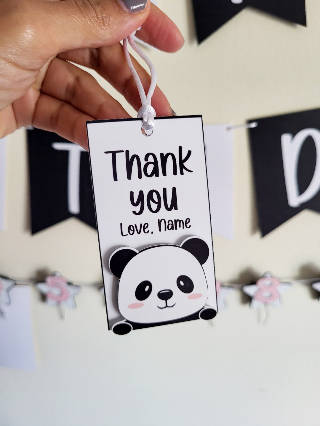 Panda Favor Tags, Panda Favors, Panda Favor Tag, Panda Party, Panda ...