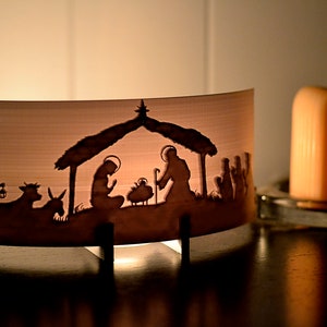 Nativity Scene Tea Light,nativity Decoration,christmas,lithophane ...