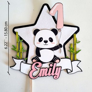 Panda Cake Topper, Panda Topper, Panda Party, Panda Decoration, Party ...