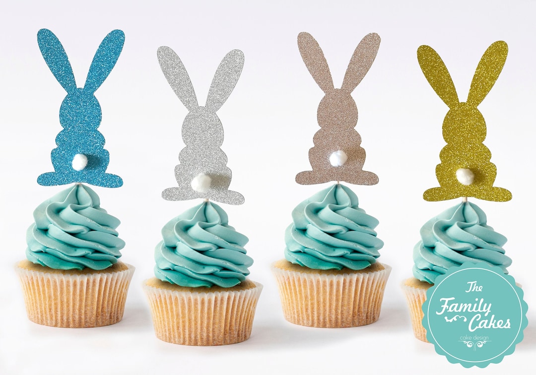 Easter Cupcake Topper, Easter Cupcake Topper, Bunny Easter Cupcake ...