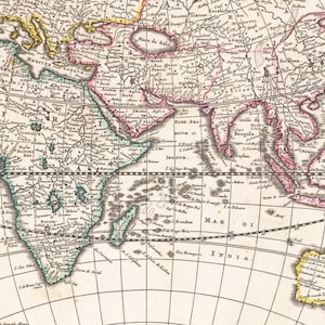 Old World Map Rare Atlas Print, Rare Nova Orbis Tabula 1682 Poster ...