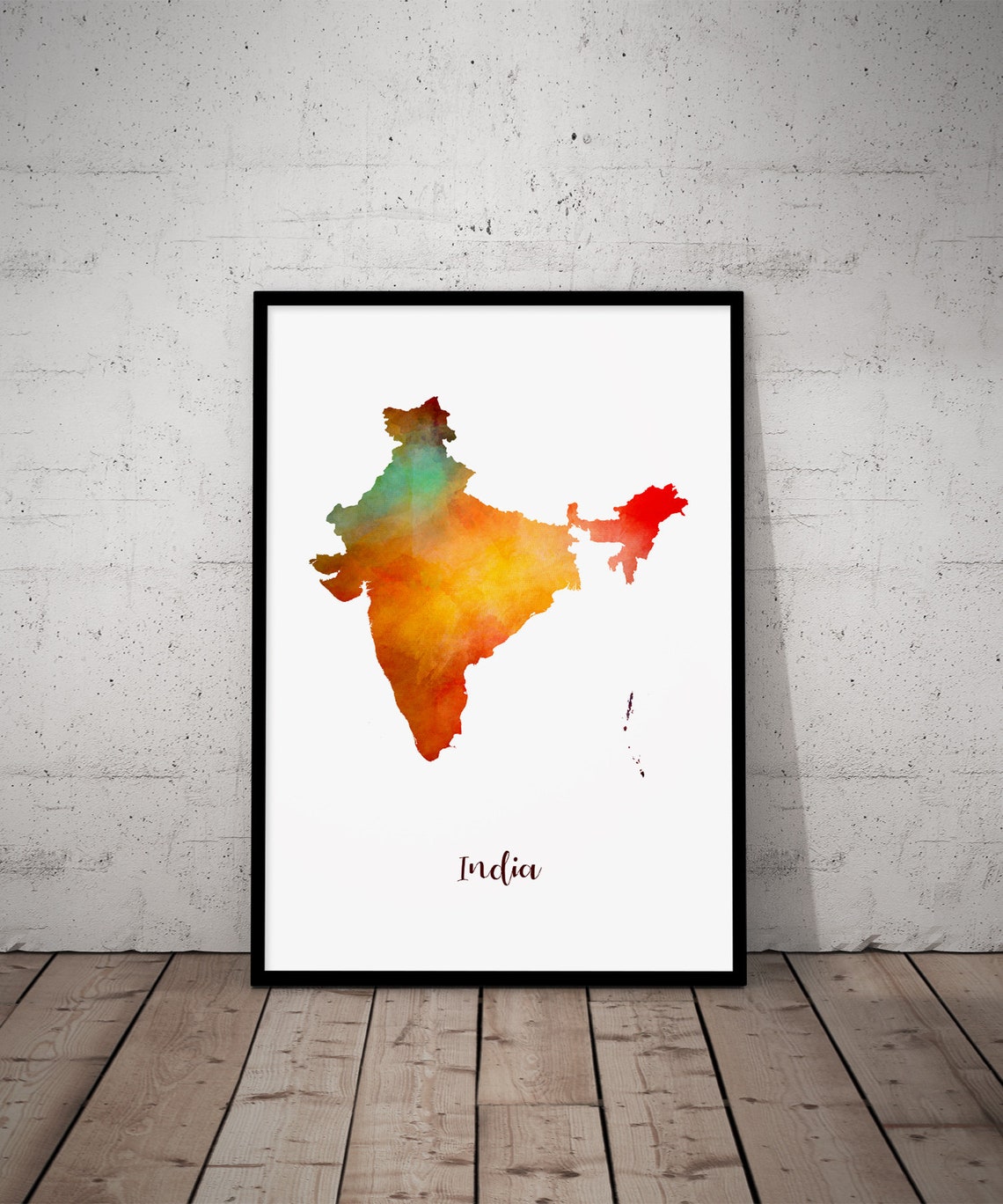 India Map Poster Wall Art Decor Print Gift | Etsy