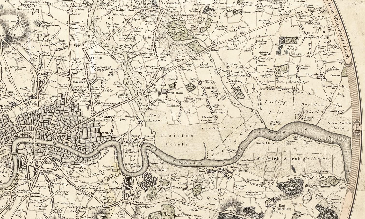 Fairburn’s Map of London – 12-mile Radius Vintage Circular Map - Etsy