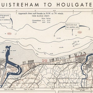 D-day, Beaches of Normandy - Vierville to Houlgate, Military Map, World ...