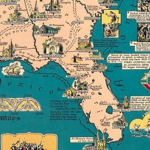 Catholic America Illustrated Map – Vintage Religious Artwork - Etsy