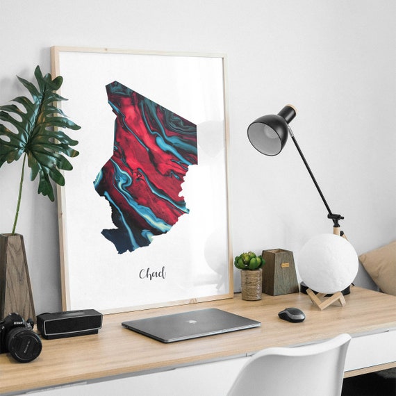 Chad Map Chad Poster Chad Wall Art Chad Decor Chad Print - Etsy