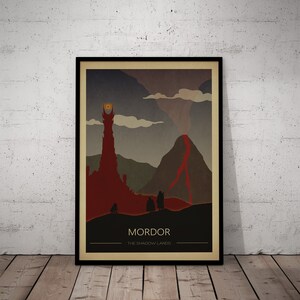 Lord of the Rings Mordor Poster: Journey Into the Heart of Darkness - Etsy