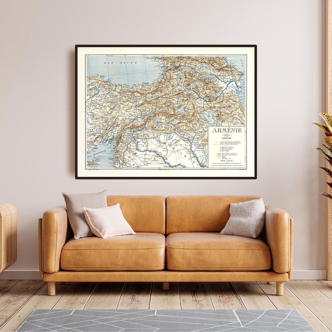 Vintage Map of Armenia – Historical Cartography - Etsy