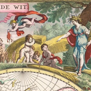 Old World Map Rare Atlas Print, Rare Nova Orbis Tabula 1682 Poster ...