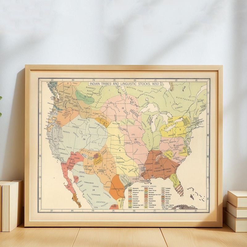 Native American Map - Etsy
