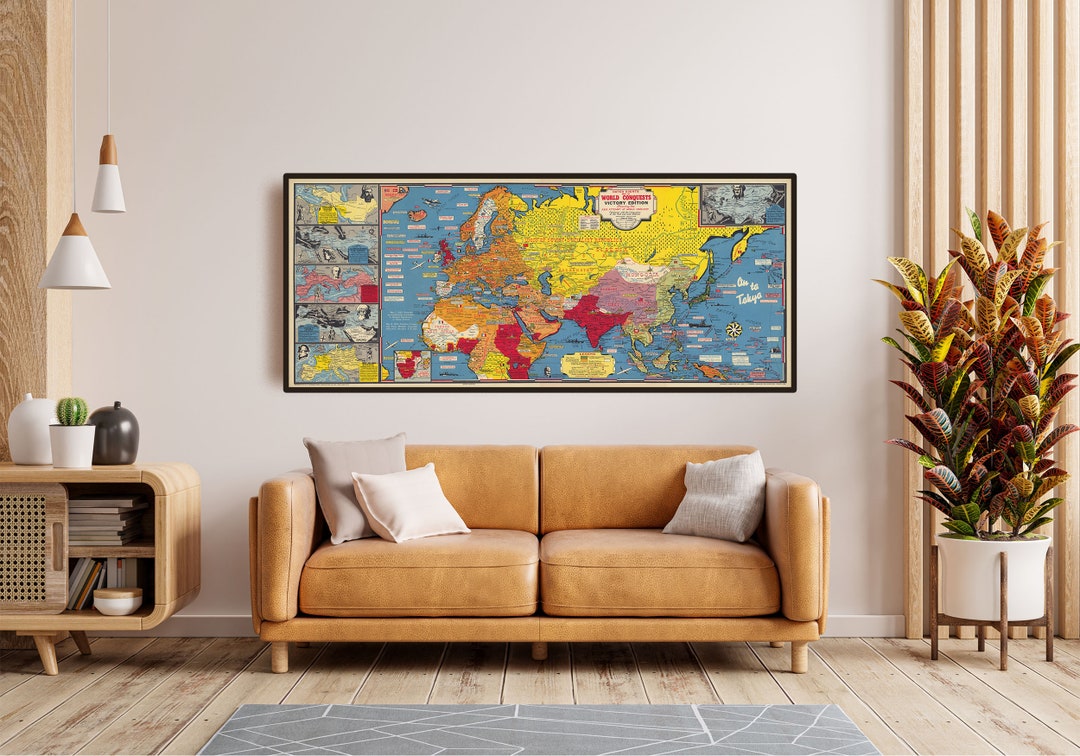 WW2 Map Chart the Course of History With Dated Events World Conquests ...