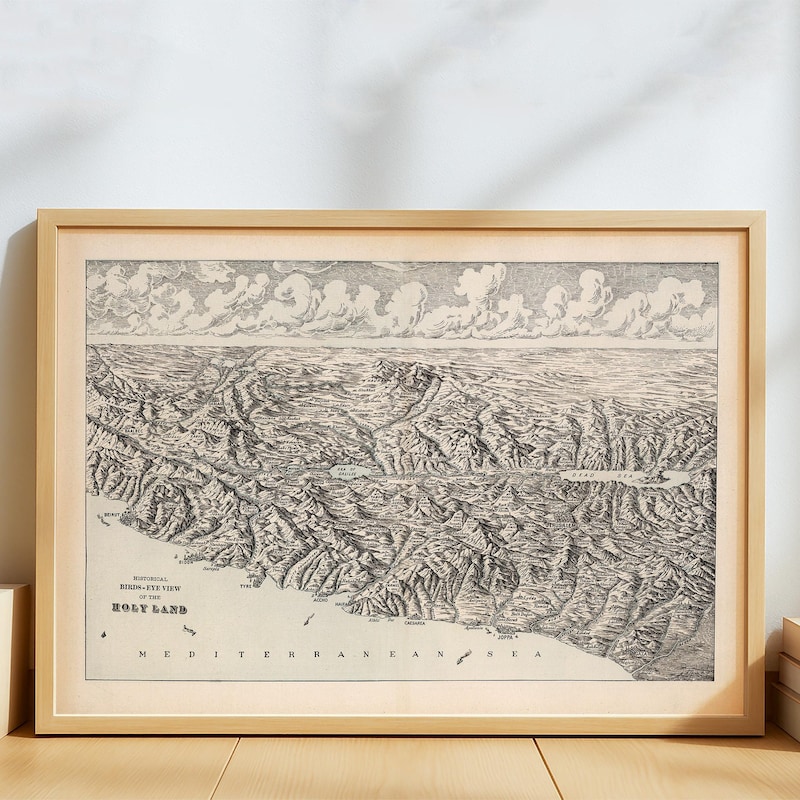 Map of the Holy Land Poster - Etsy