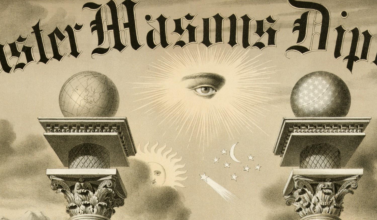 Master Mason’s Diploma Poster – Vintage Freemason Certificate Print ...