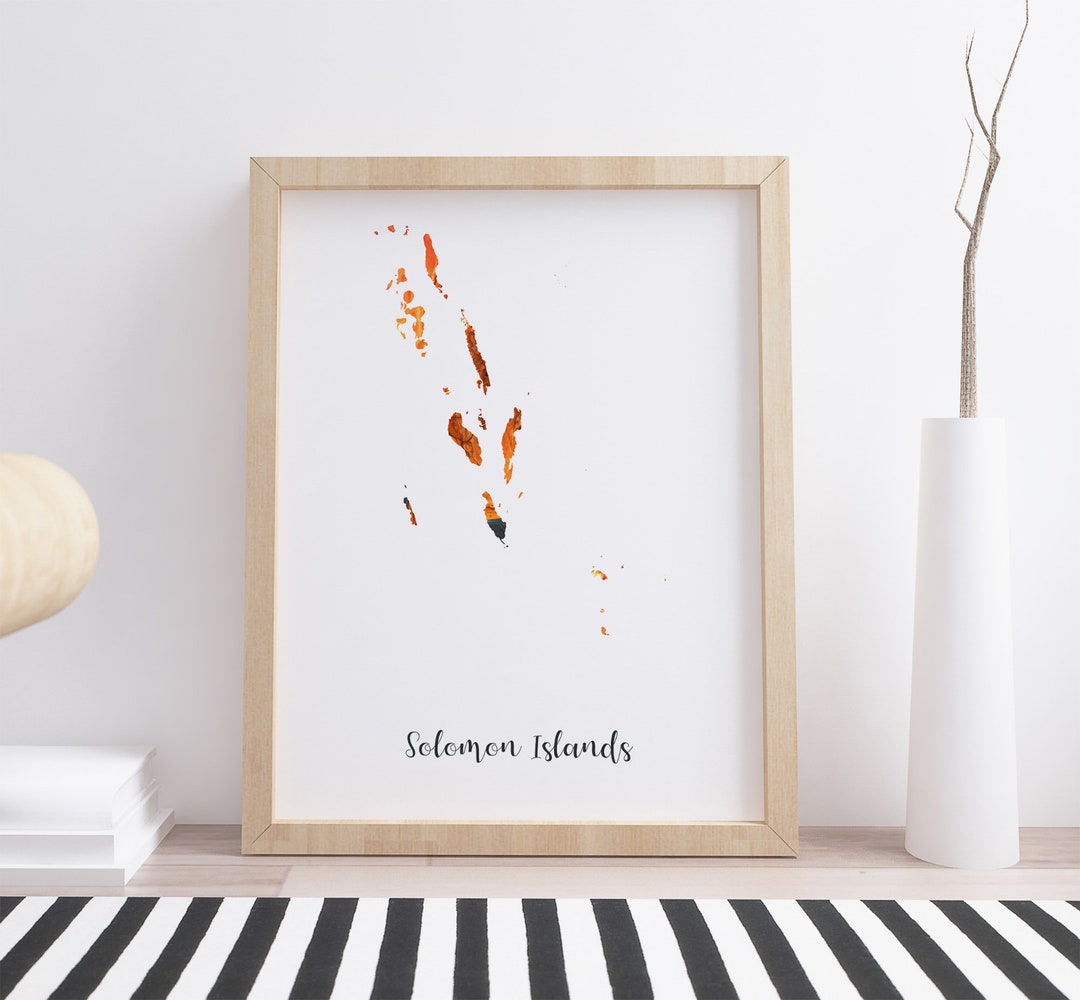 Solomon Islands Map Poster Print Art Solomon Islands Poster Solomon ...